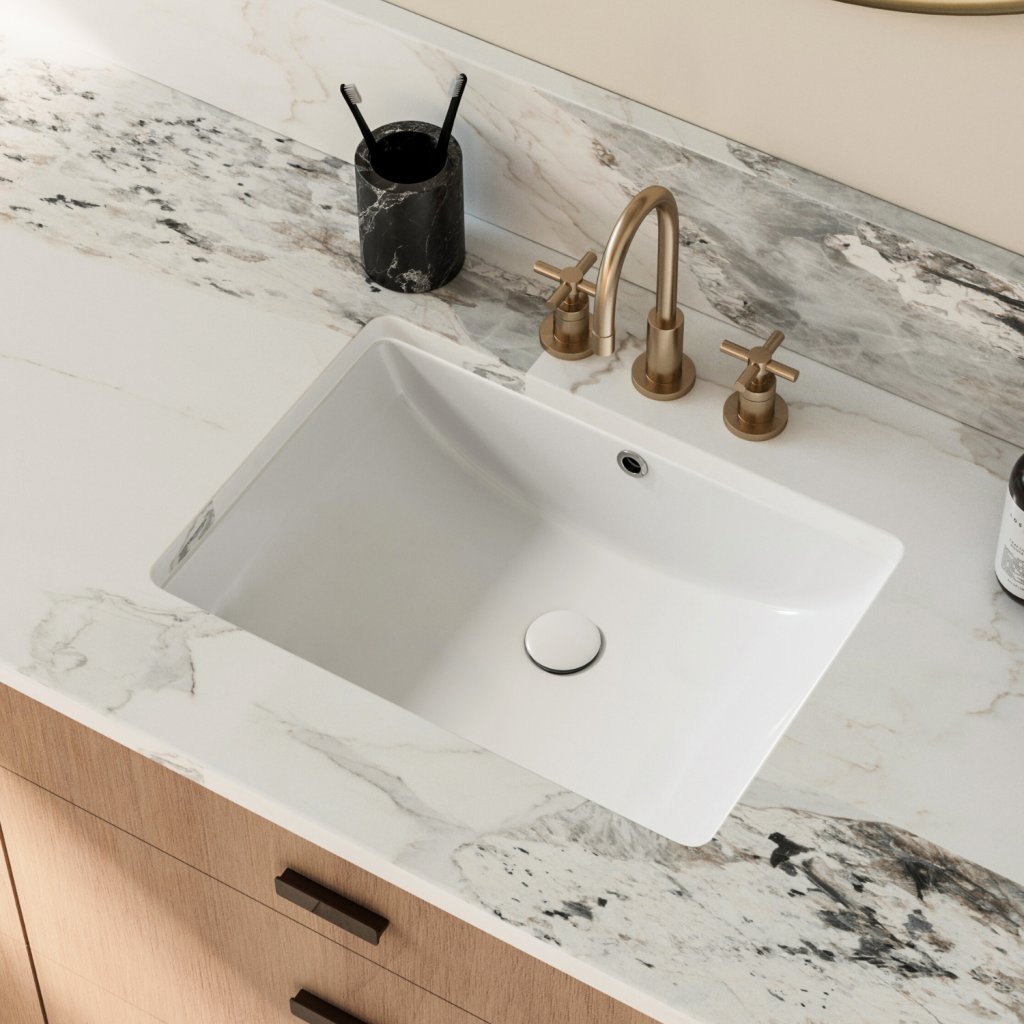 Los Flexi Rectangular Bathroom Undermount Sink 22″L x 16″W